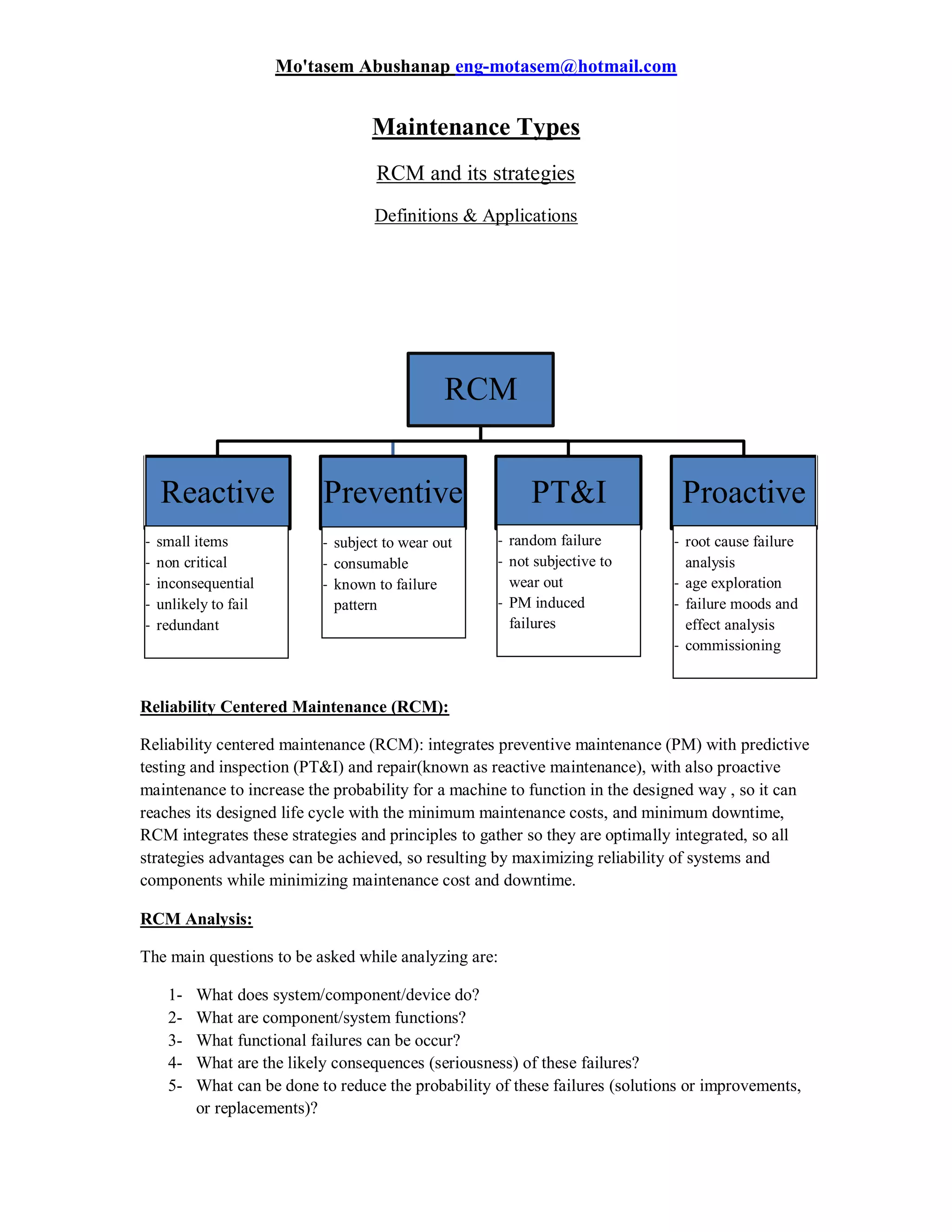 Maintenance types | PDF