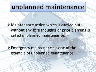 Maintenance work | PPT