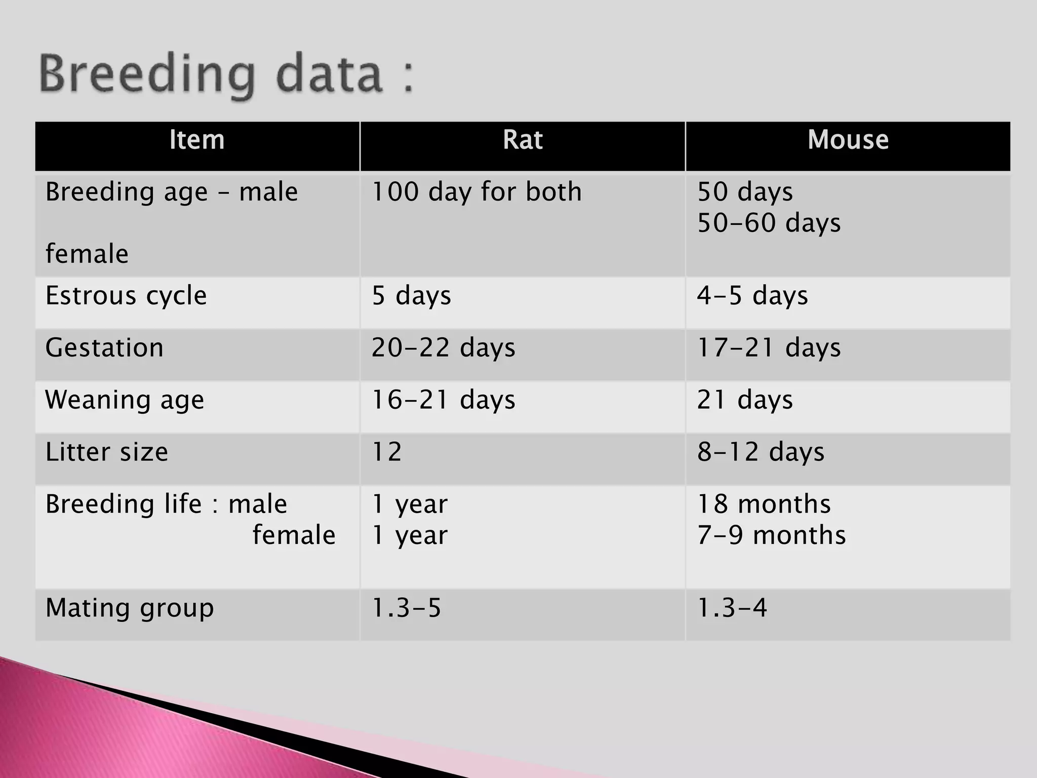 Maintence and breeding of laboratory animals | PPTX