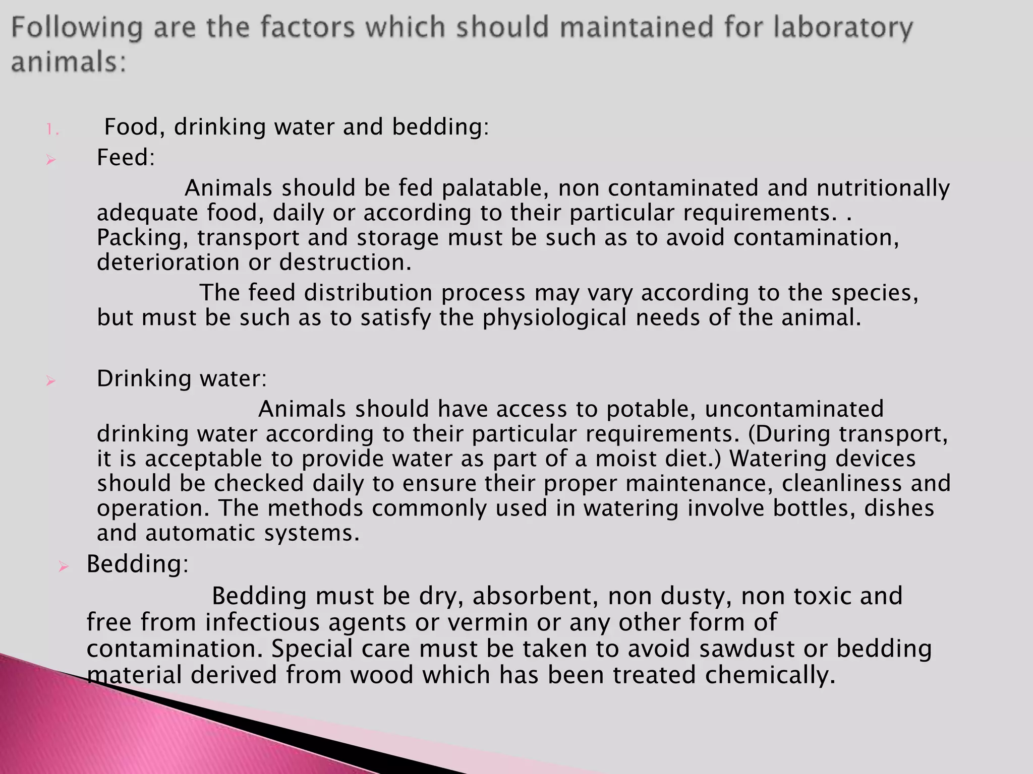 Maintence and breeding of laboratory animals | PPTX