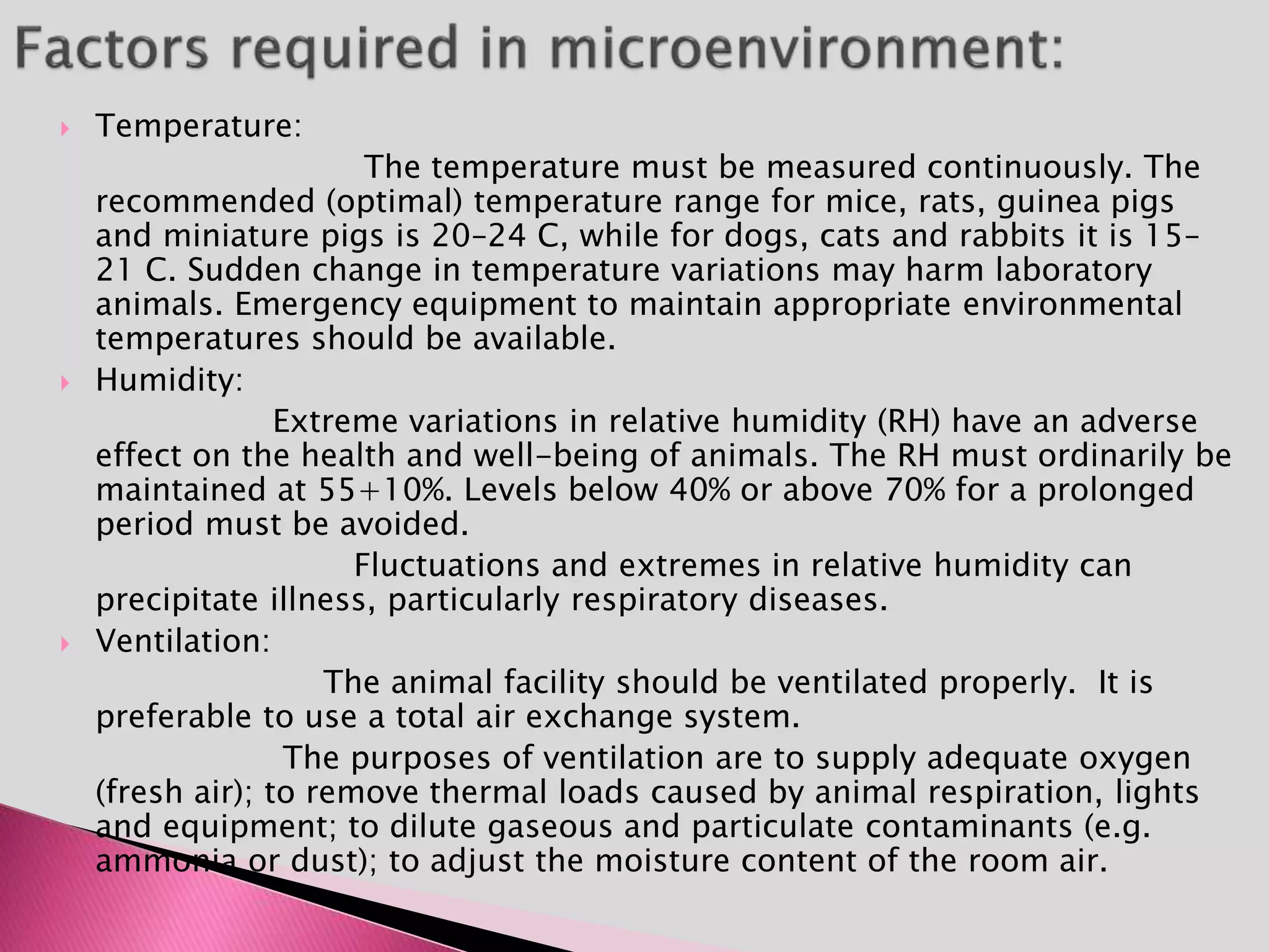 Maintence and breeding of laboratory animals | PPTX