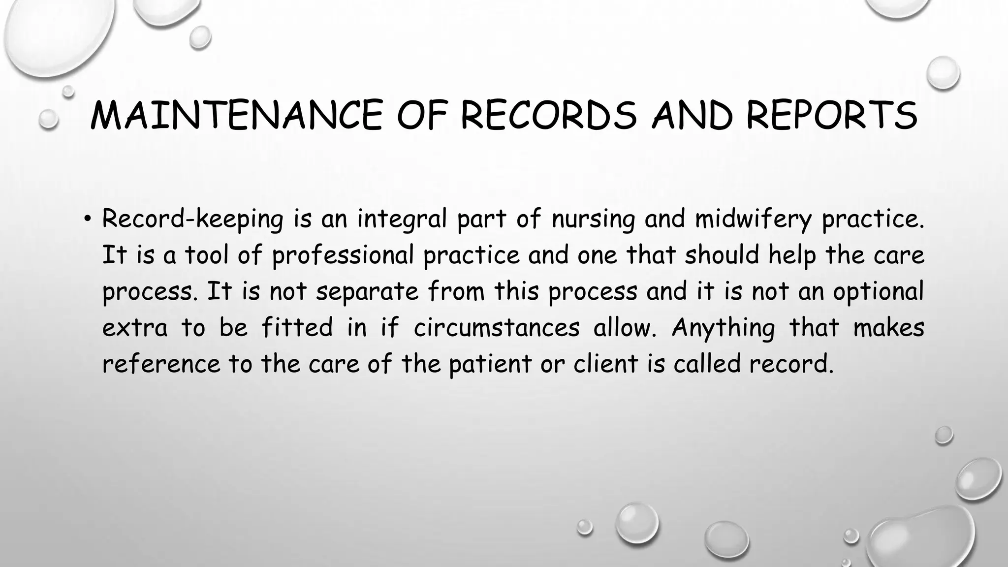 Maintenence of Records & Reports.pptx