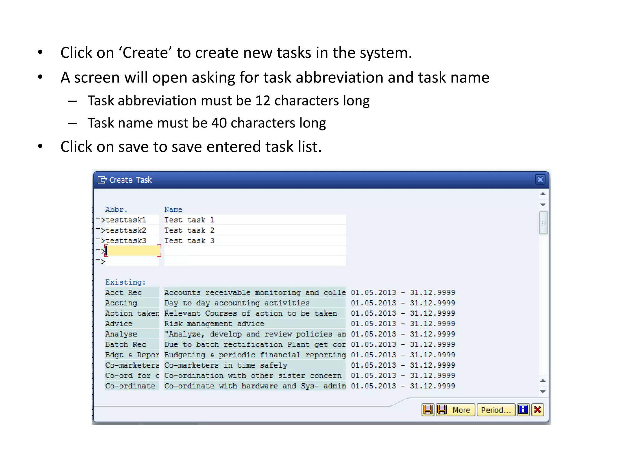Maintaining tasks in SAP | PPT