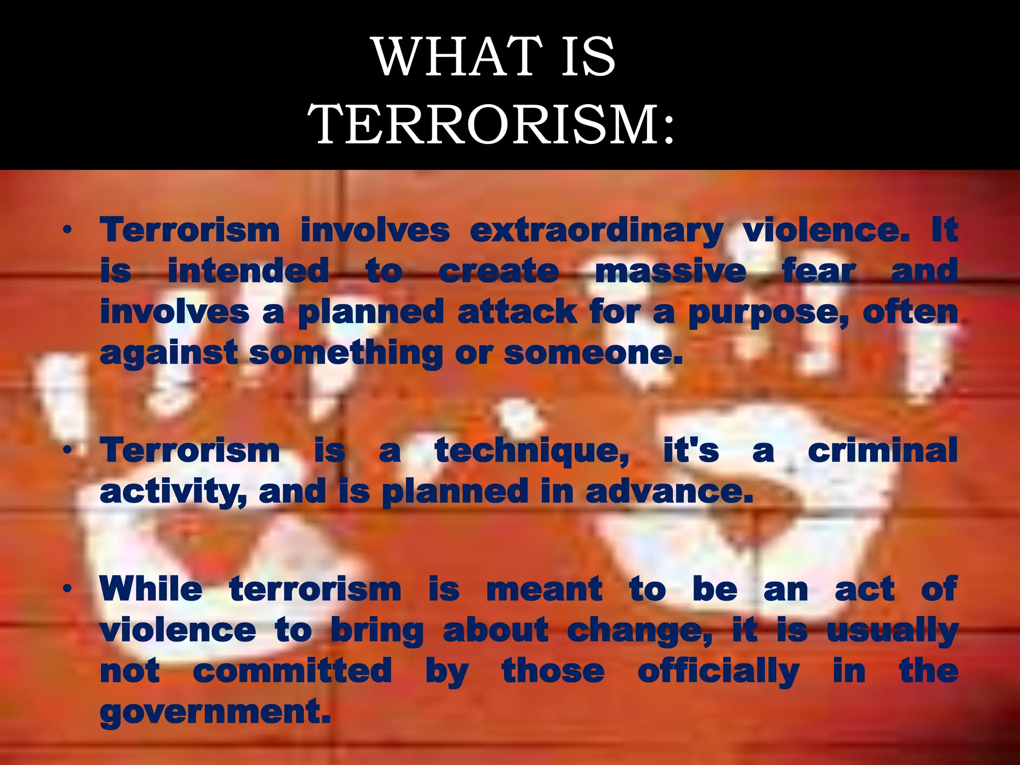 Terrorism in INDIA | PPTX