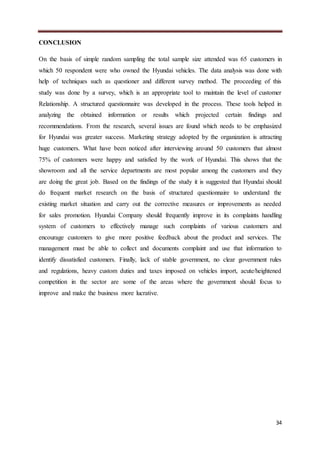 Customer relationship management practices in Hyundai Ltd. | PDF