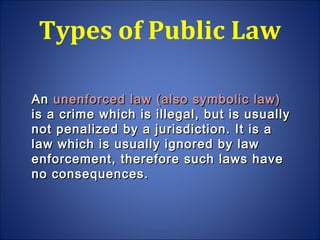 Main Types of Laws | David Ford Avon Ct | PPT