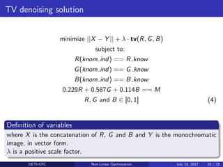 Colorization with total variantion regularization | PPT