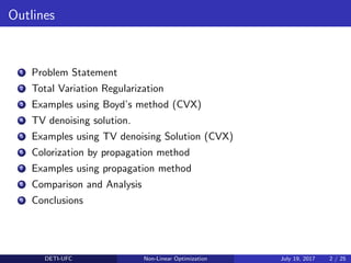 Colorization with total variantion regularization | PPT