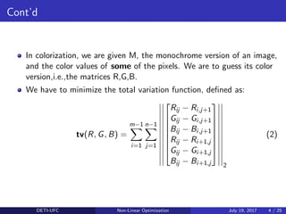 Colorization with total variantion regularization | PPT
