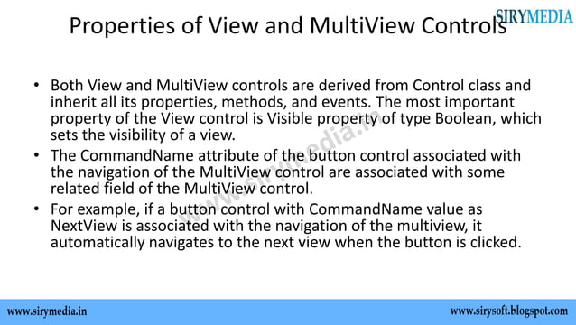 Main views in asp.net