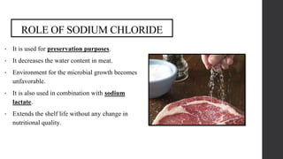 Preservation of meat by Sodium Chloride | PPTX