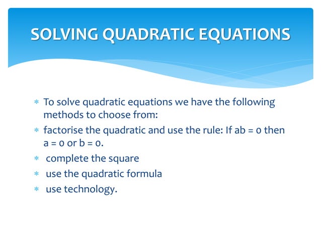 MATH-QUADRATIC EQUATIONS.pptx | Physics | Science