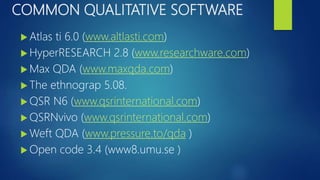 Qualitative Data Analysis | PPTX