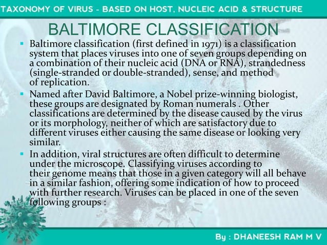 Classification of Virus, based on Nucleic acid, structure and host | PPTX | Operating Systems ...