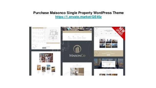 MaisonCo - Single Property WordPress Theme | PPT