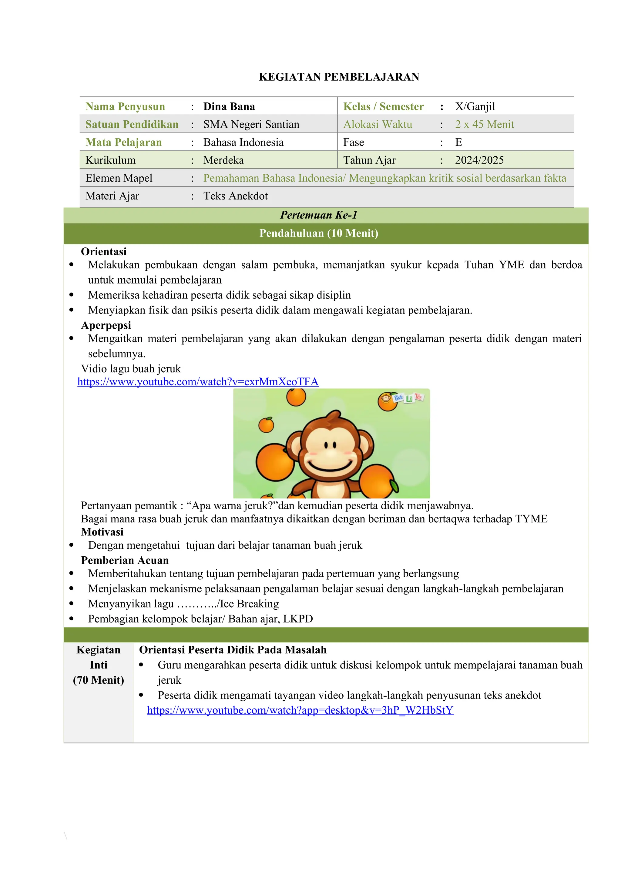 MAISYARAH WODA JERUK.paud kelompok b mengunakan blended learning PJBL DAN SEL | DOCX