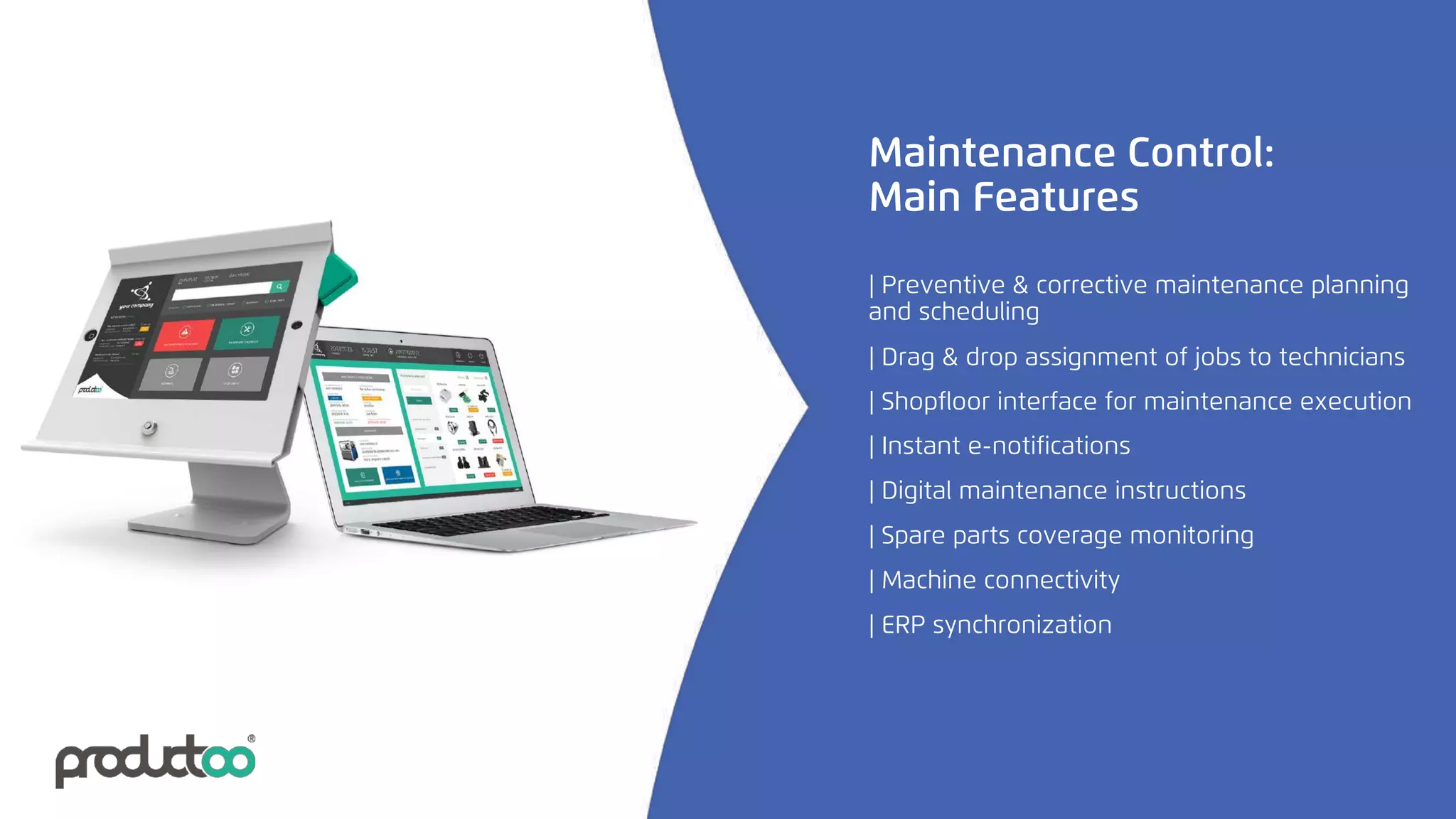 Smart, mobile and flexible maintenance | CMMS by Productoo | PPT
