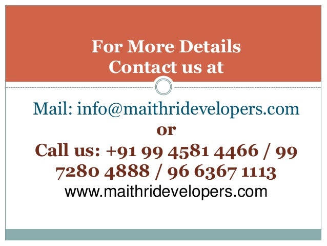 Maithri developers presents its completed projects