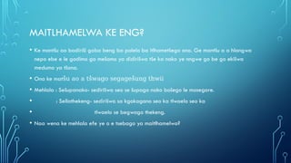 Maitlhamelwa le Phapano magareng ga maadingwa | PPTX