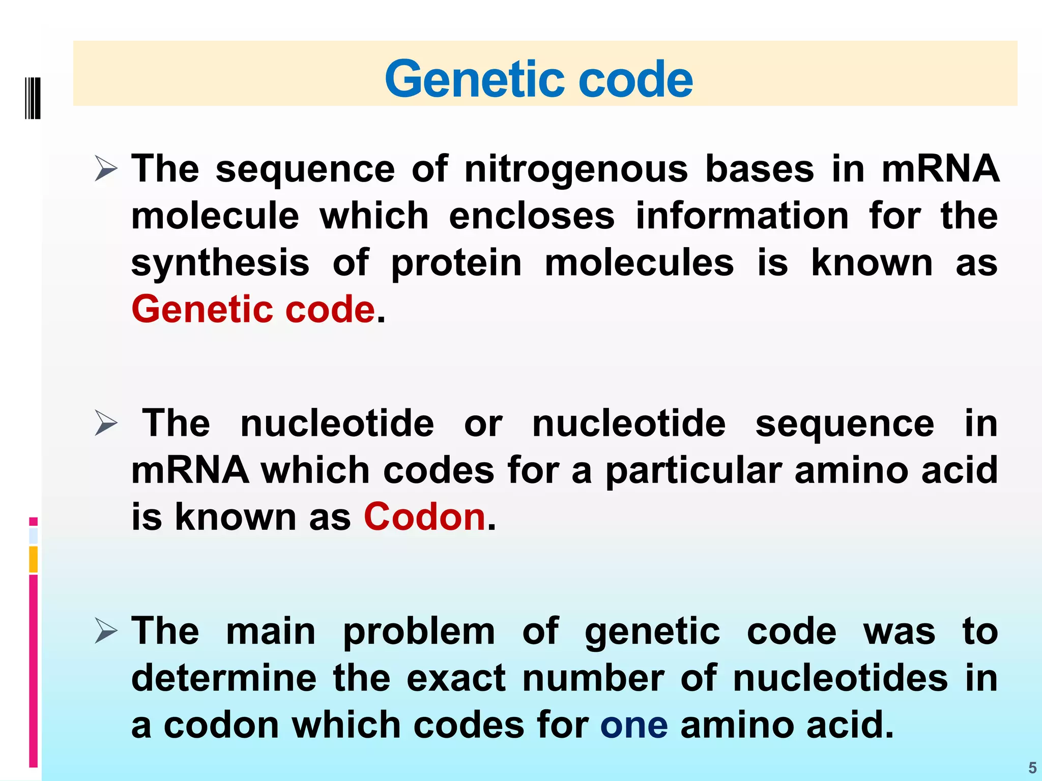 Genetic code | PPTX
