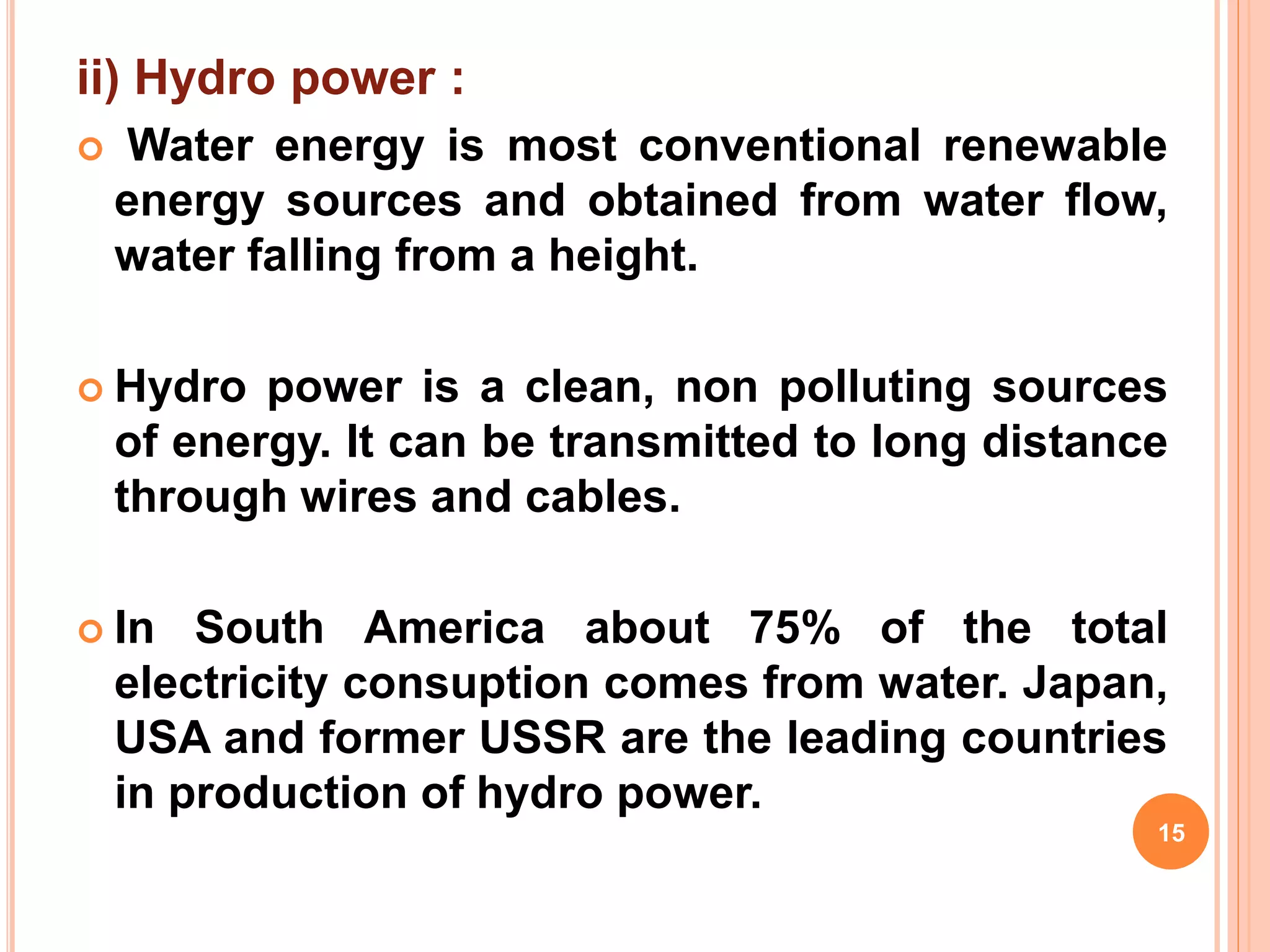 Conventional & non conventional energy sources. | PPTX