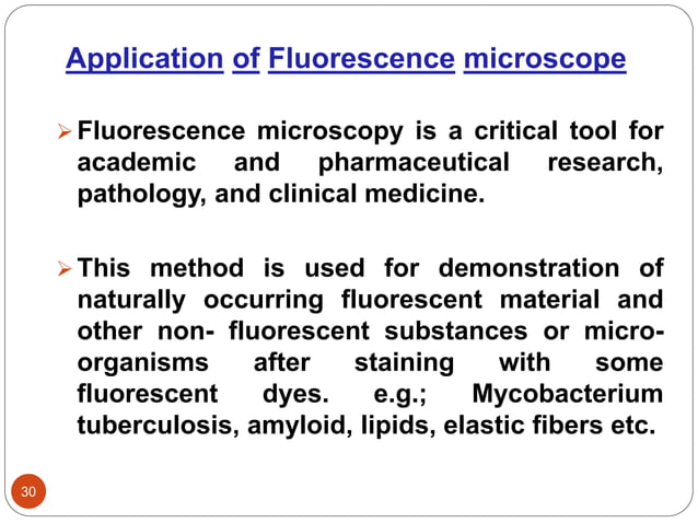 Principles and application of light, phase constrast and fluorescence ...
