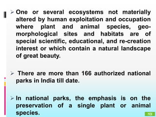 Protected areas in India : National parks & Sanctuaries | PPTX