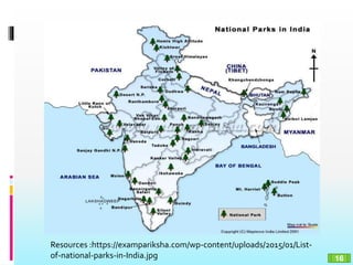 Protected areas in India : National parks & Sanctuaries | PPTX
