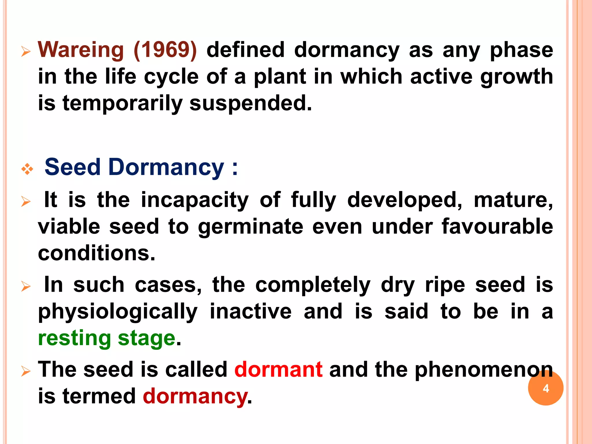 seed dormancy | PPTX