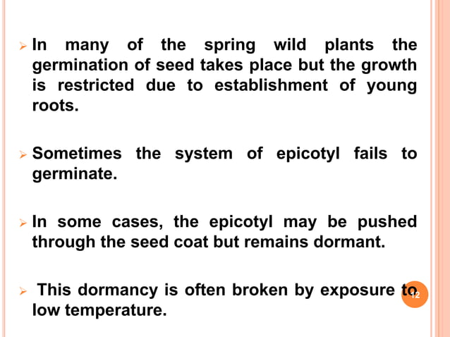 seed dormancy | PPTX | Infertility | Reproductive Health