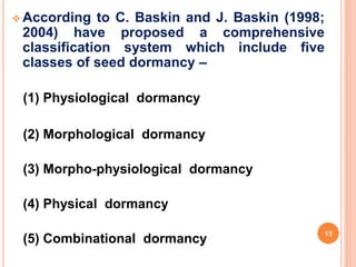 seed dormancy | PPTX