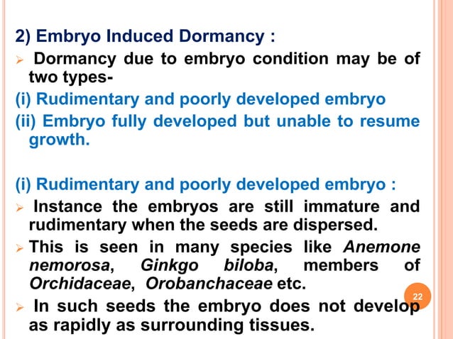 seed dormancy | PPTX | Infertility | Reproductive Health