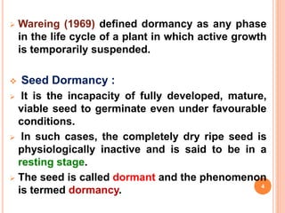 seed dormancy | PPTX