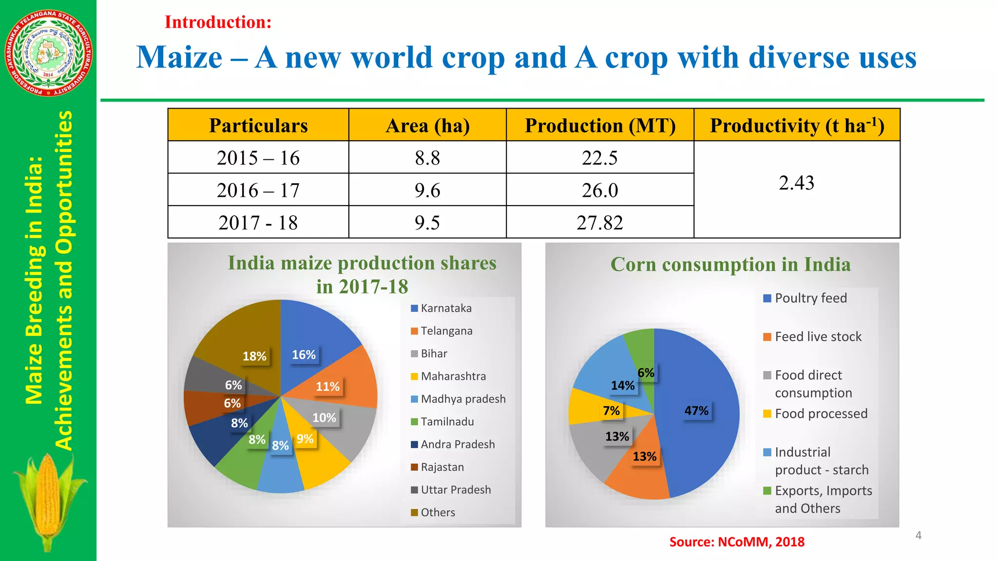 Maize Breeding in India: Achievements and Opportunities | PPTX