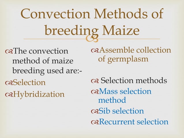 Maize breeding in east africa region presentation | PPT