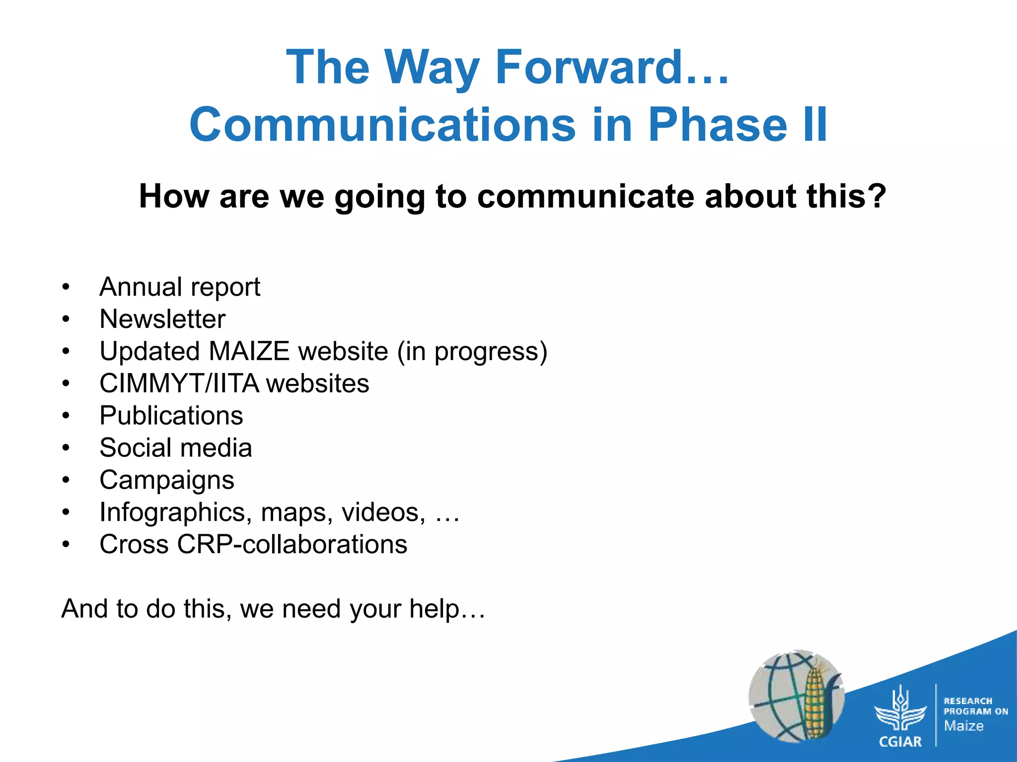 Communications in MAIZE AFS | PPTX