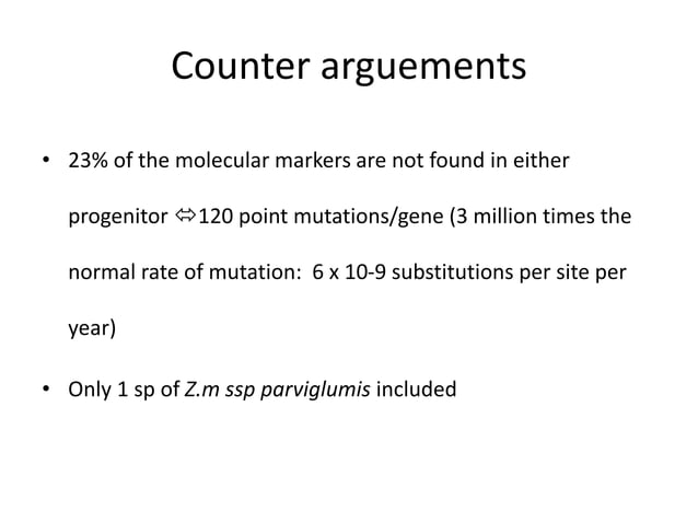 Maize evolution | PPTX | Biological Sciences | Science