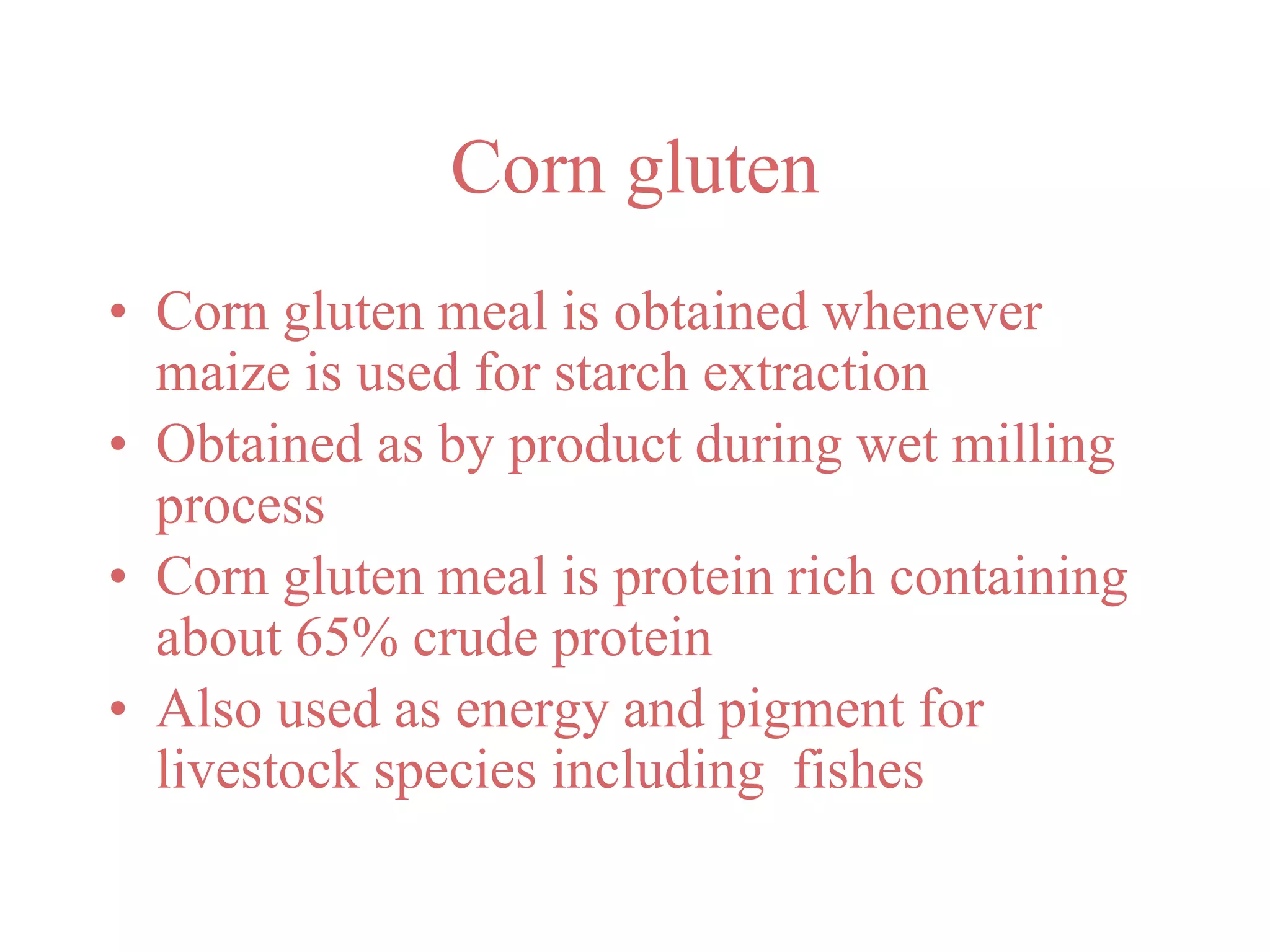 Maize gluten meal | PPTX