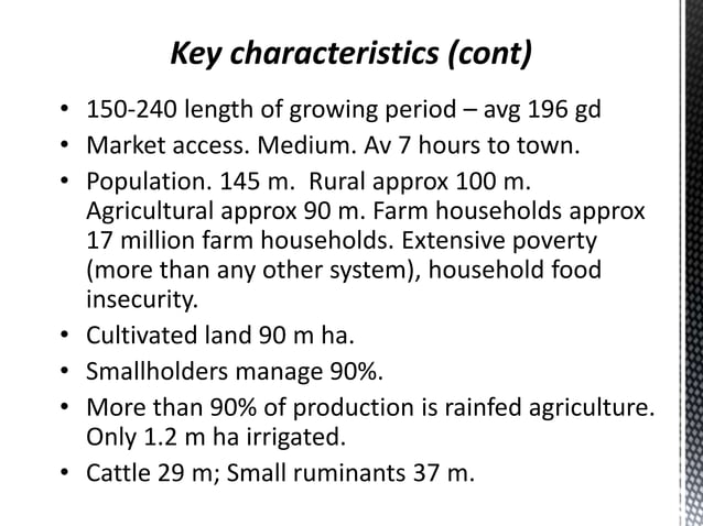 The maize mixed farming system: Highlights of characteristics, trends ...
