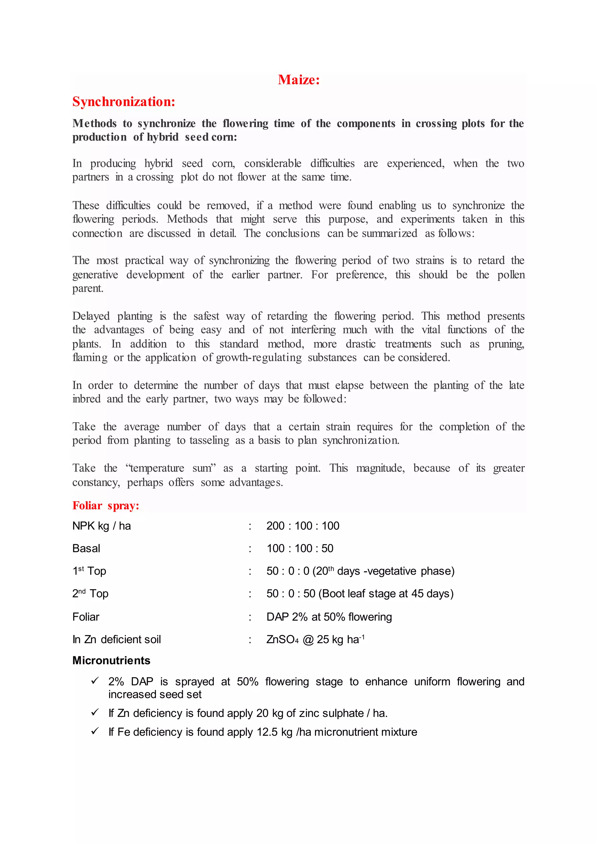 Maize, pm, sorghum | PDF