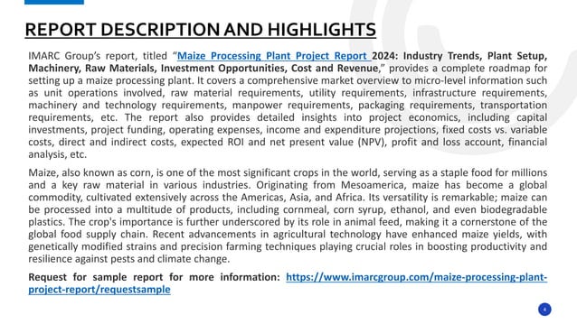 Setting up a Maize Processing Plant by IMARC Group | PPT