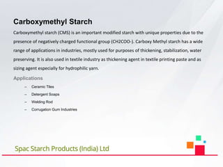 Maize starch and industrial applications | PPTX