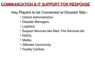 ICT IN DISASTER MANAGEMENT IN INDIA | PPT
