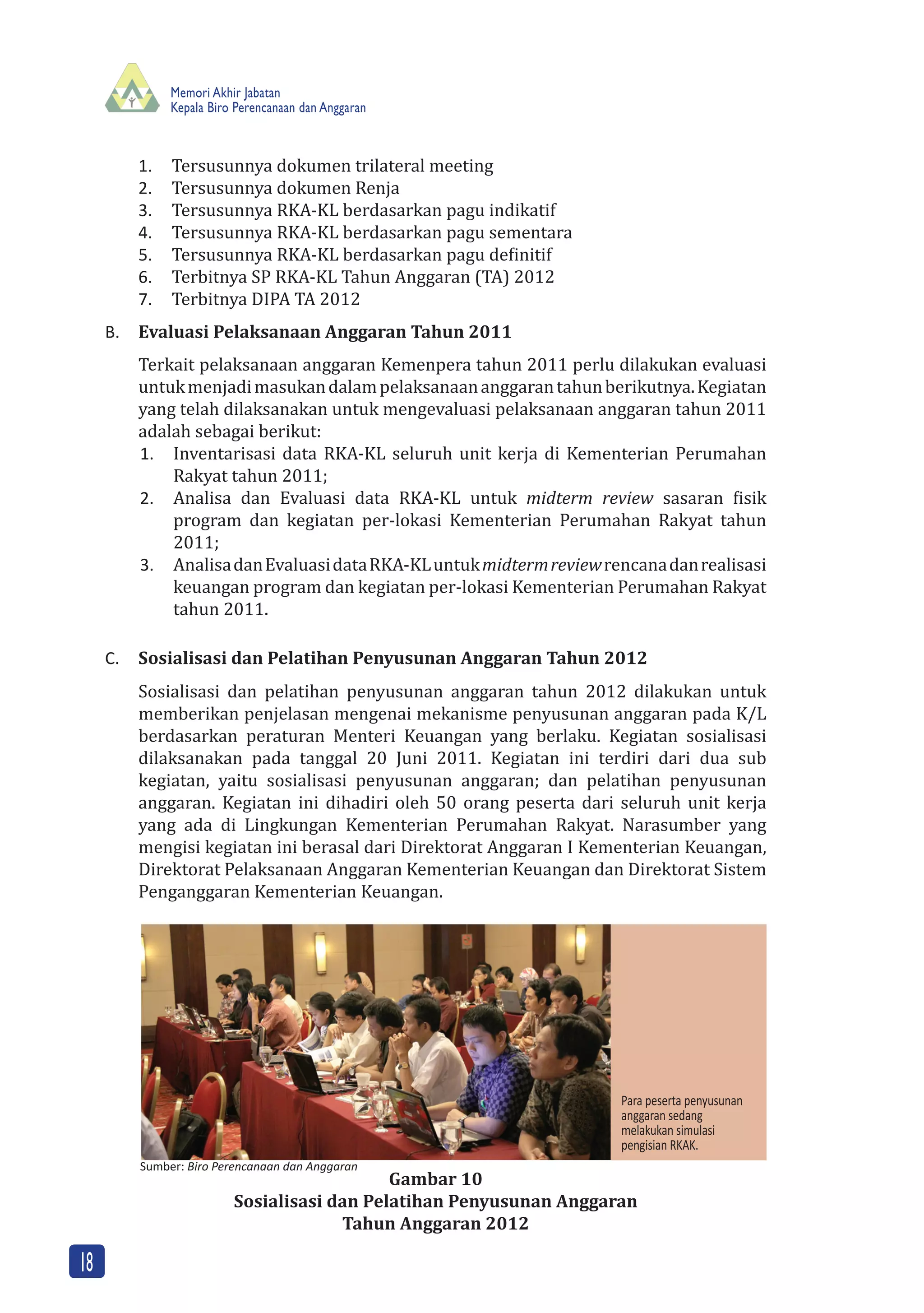 Memori Akhir Jabatan Kepala Biro Perencanaan dan Anggaran Kementerian ...