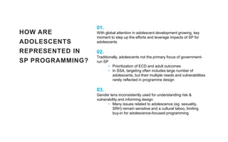 How are social protection programmes targeting or inclusive of adolescence? | PPT