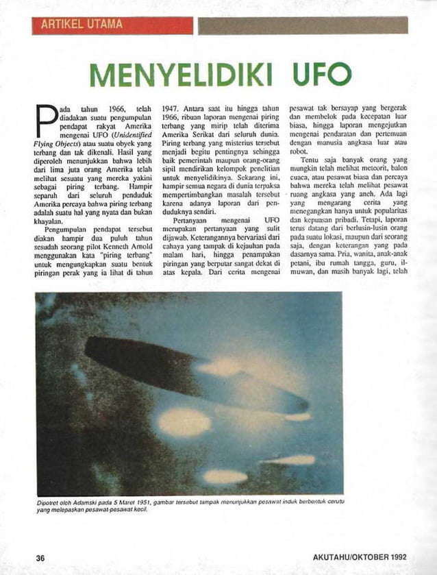 Majalah Aku Tahu edisi UFO | PDF