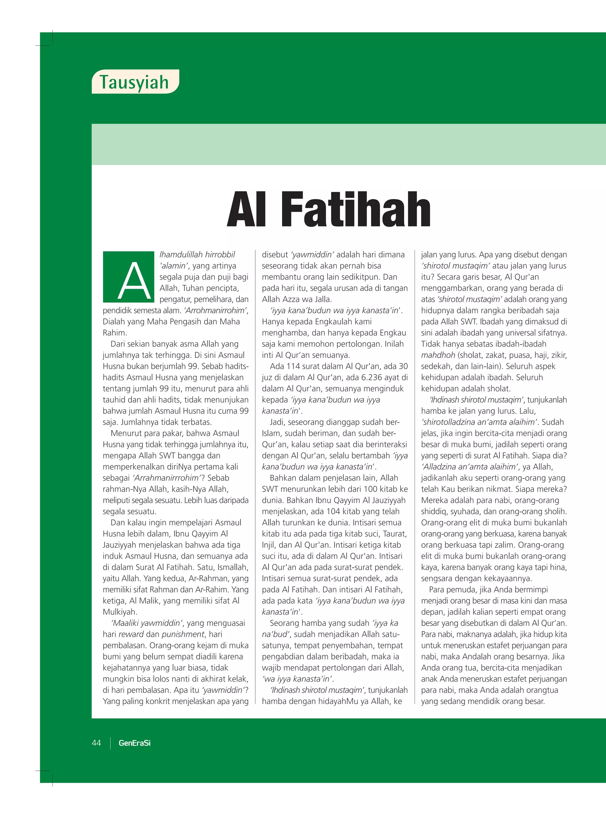 Majalah generasi edisi Desember 2013 | PDF