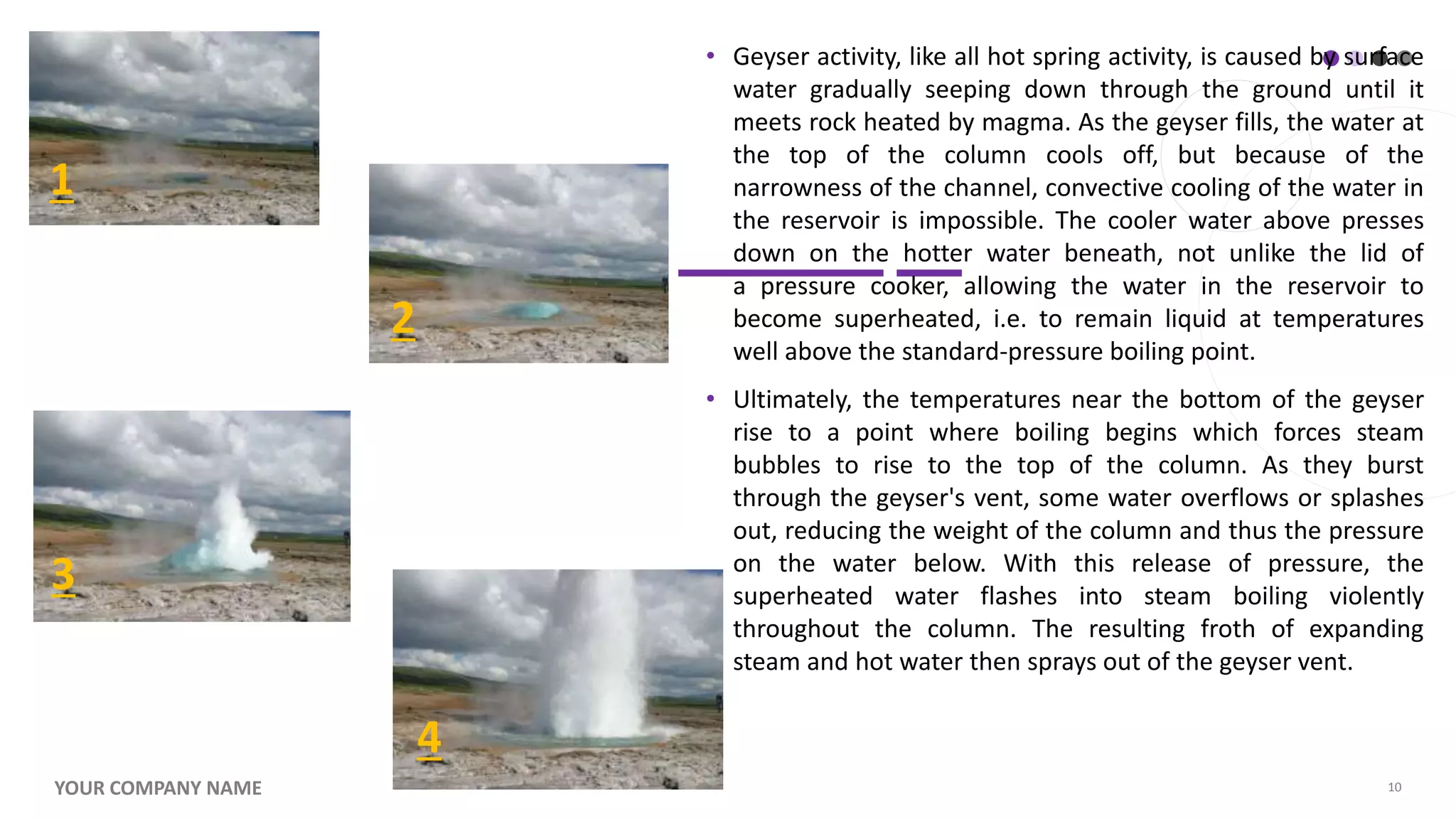 Mountains, geysers, hot springs | PPTX