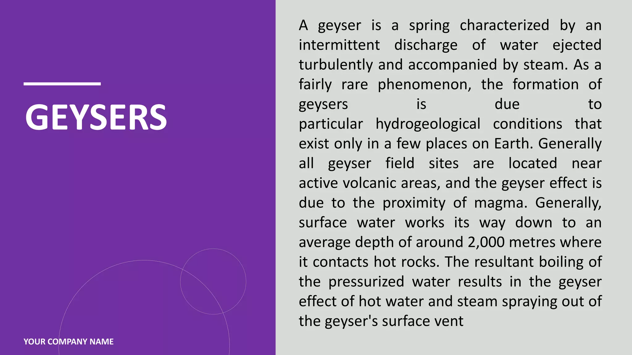 Mountains, geysers, hot springs | PPTX