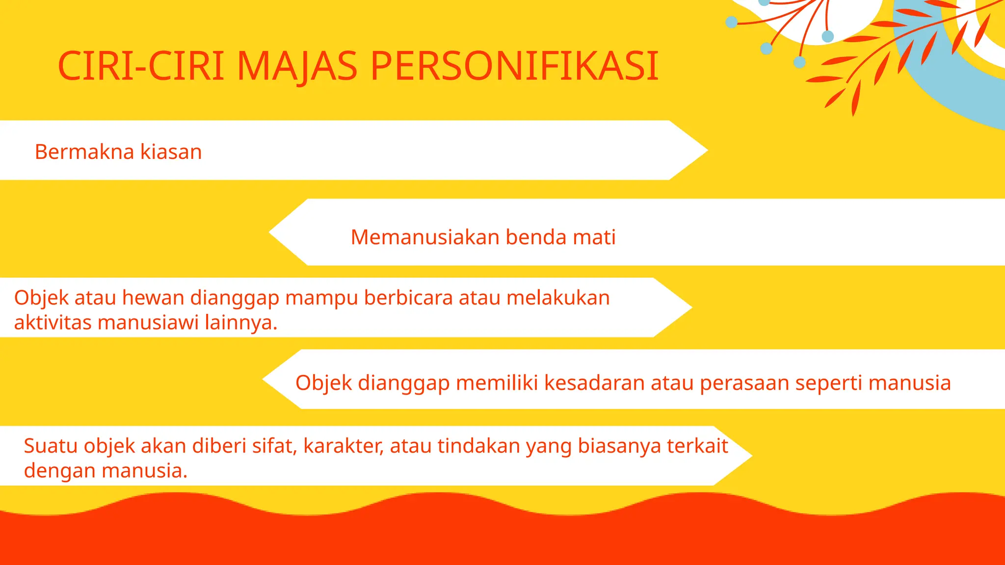 macam macam majas untuk kelas 5. hiperbola, personifikasi, metafora | PPTX